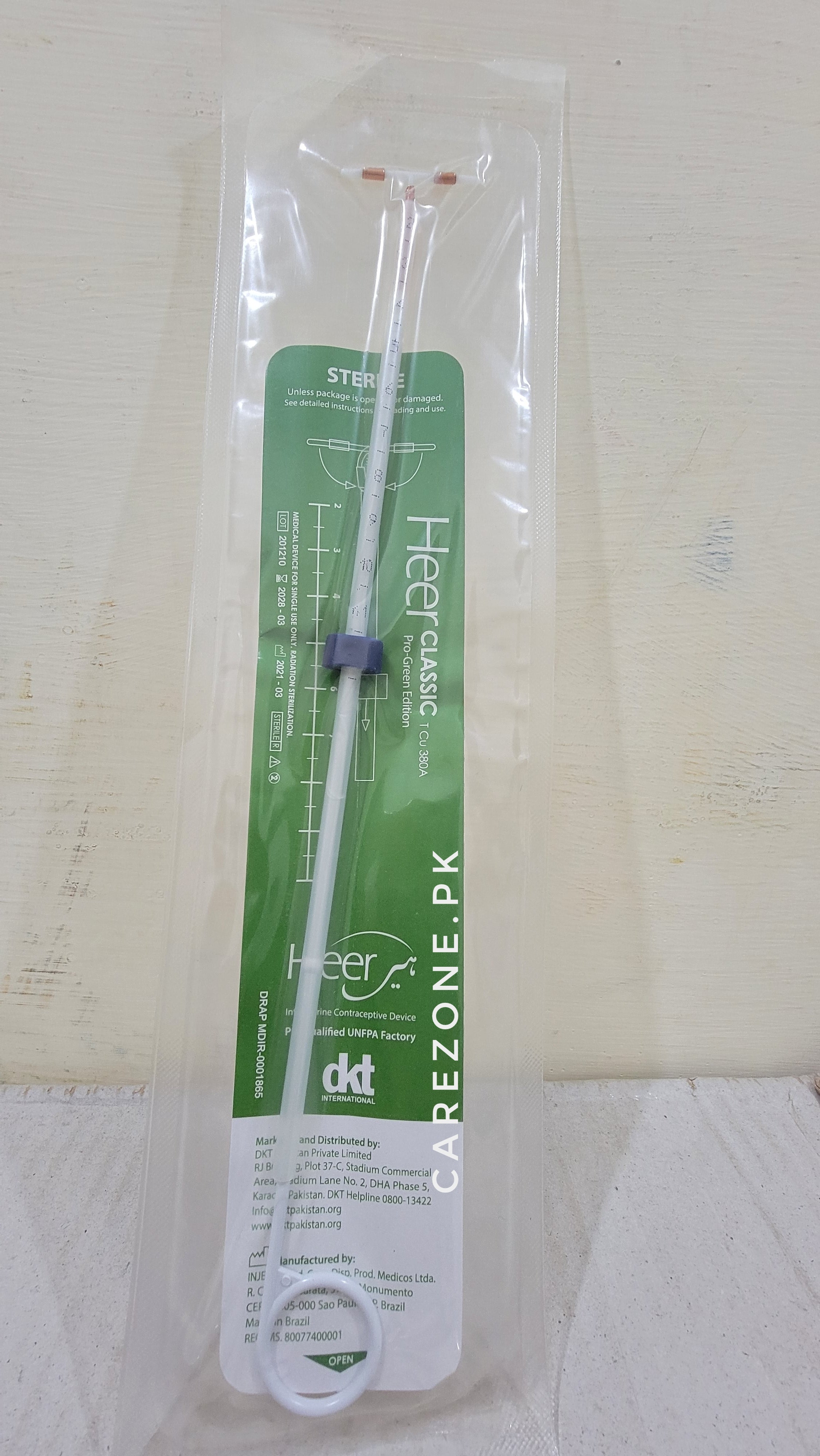 Heer Copper-T Cu 380A (IUD) 1' – Carezone.pk(One-stop wholesale medicine solution)