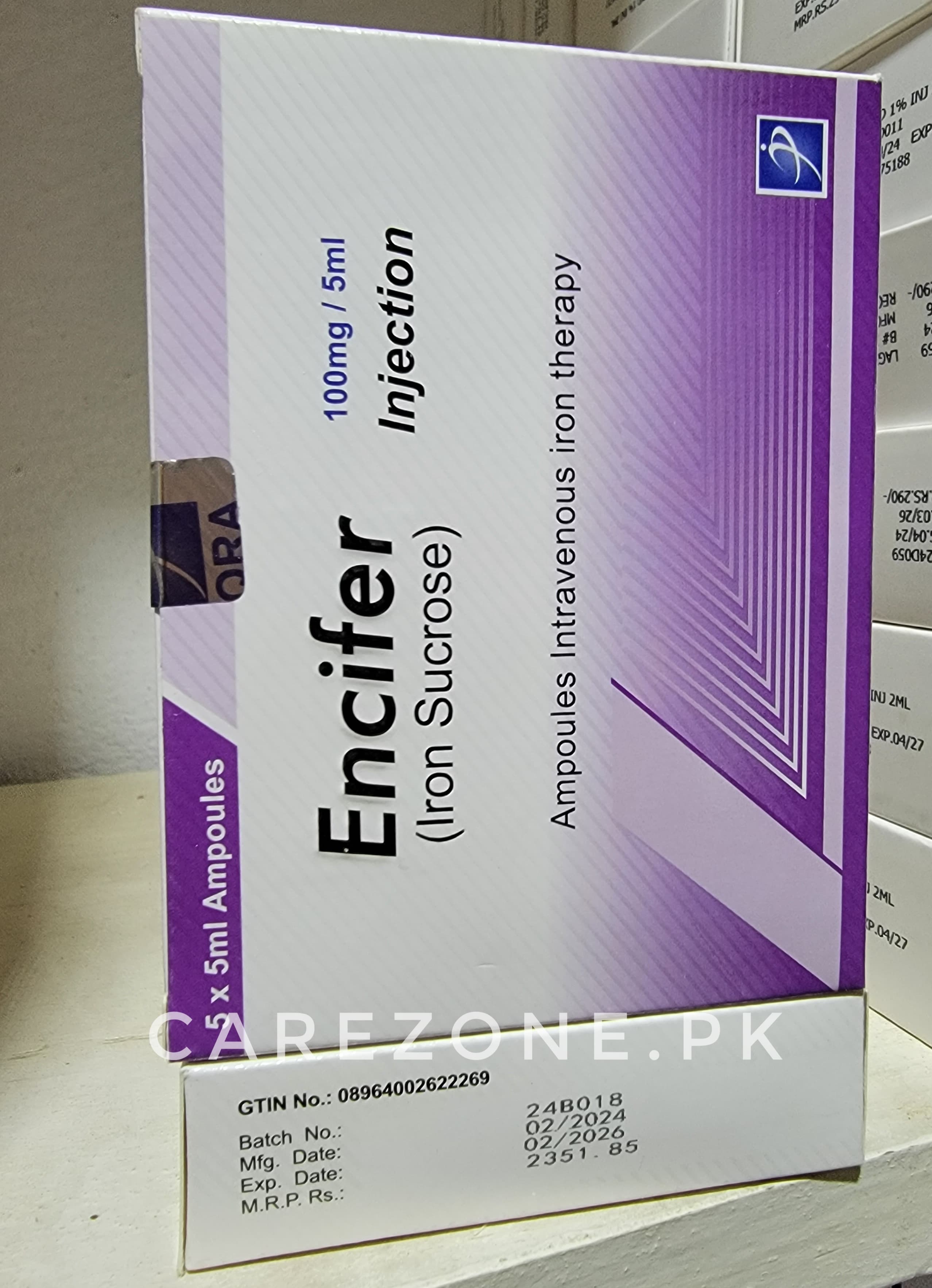 Encifer 100mg injection (Iron Sucrose) – Carezone.pk(One-stop wholesale ...