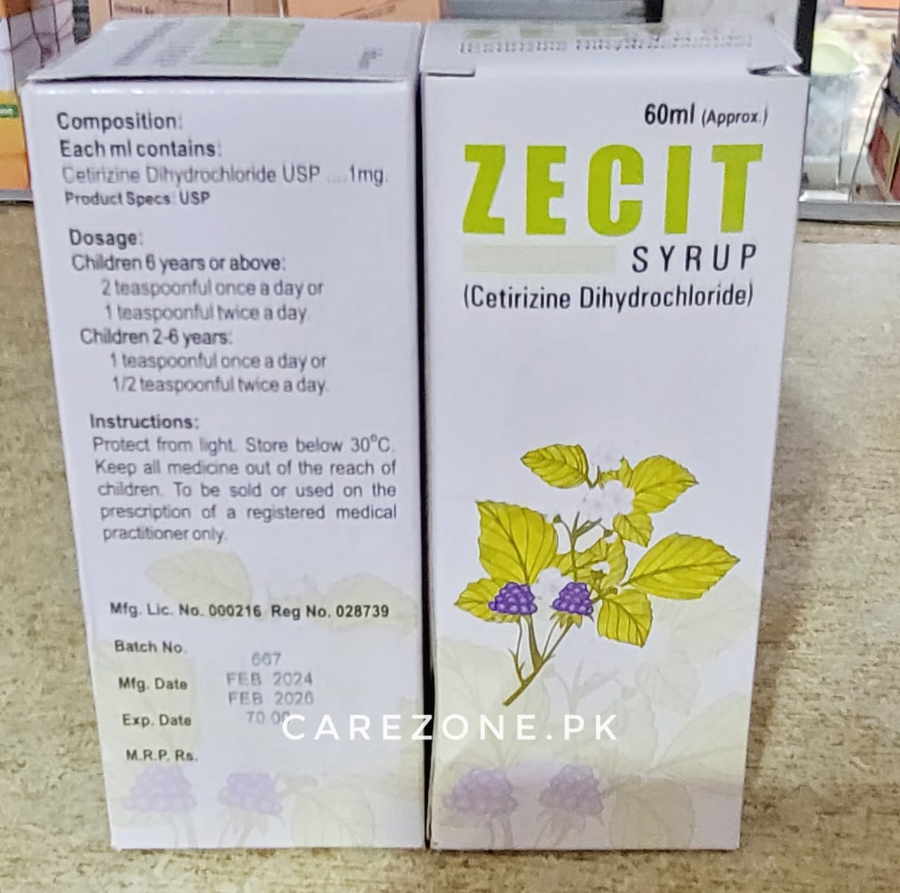 Zecit 60ml syrup – Carezone.pk(One-stop wholesale medicine solution)