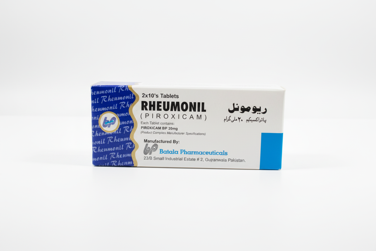Rheumonil 20mg Tablets – Piroxicam 20mg – 2×10 Tablets | Pain & Inflam ...