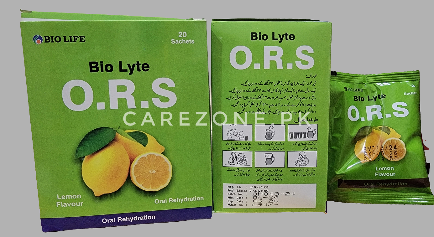 Biolyte ORS Sachet – Oral Rehydration Salts – 20 Sachets – Carezone.pk(One-stop wholesale ...