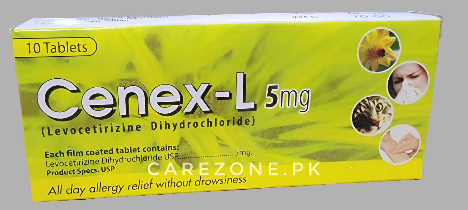 Cenex-L 5mg Tablets – Levocetirizine Dihydrochloride – 5mg – Anti-Alle ...