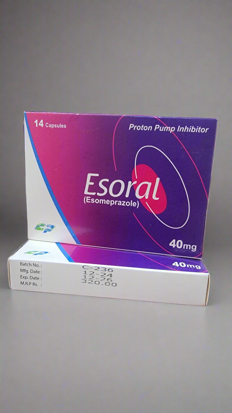 Esoral 40mg Capsules – Omeprazole Formula – 14 Capsules Pack for Acidi ...