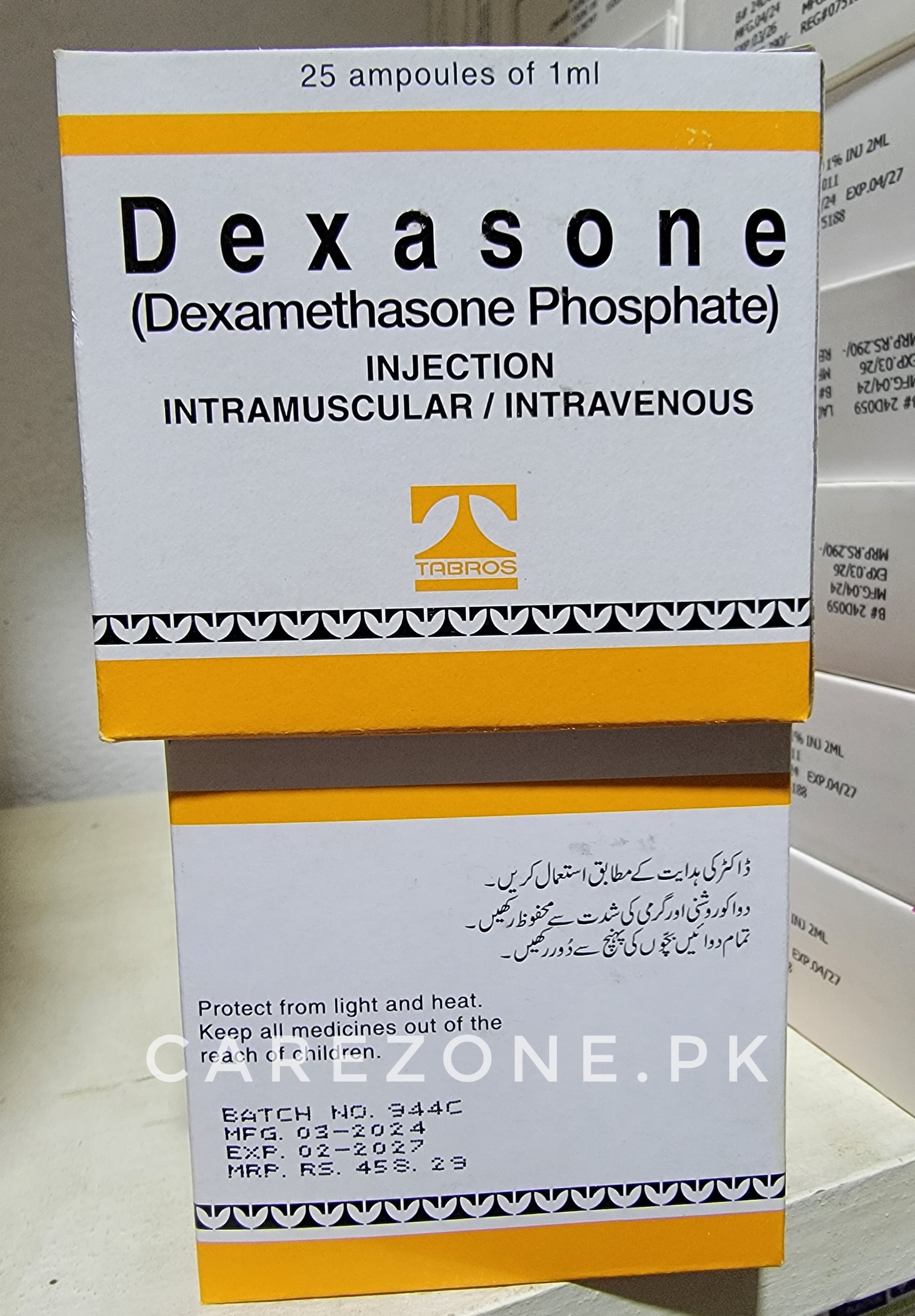 Dexasone Injection – Dexamethasone -25 Ampoules| Dexa Tebros – Carezone ...